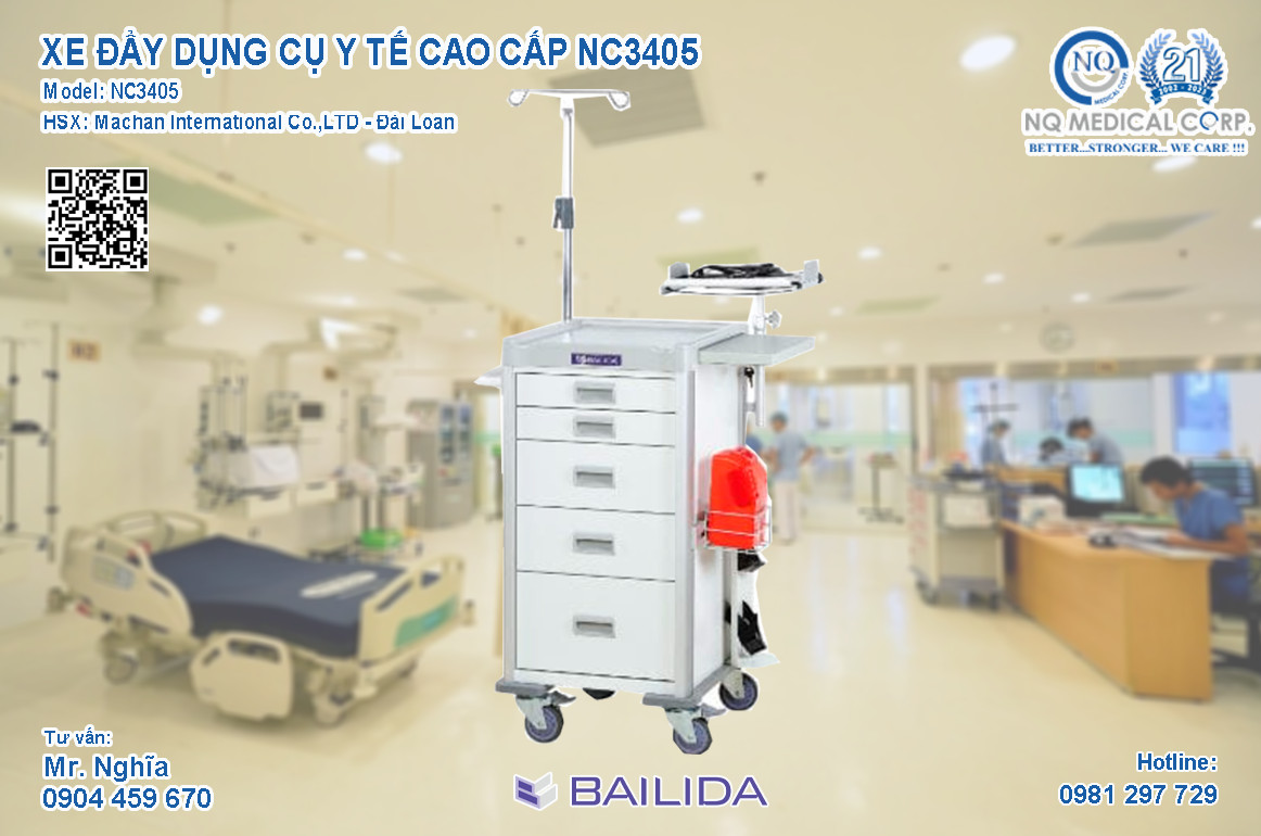 NQ MEDICAL CORP CUNG CẤP XE ĐẨY Y DỤNG CỤ ĐA NĂNG BAILIDA CHUYÊN DỤNG ...